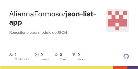 Github Aliannaformosojson List App Repositorio Para Modulo De Json