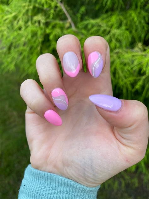 Purple And Pink Nails Designs