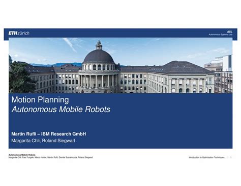 Pdf Motion Planning Autonomous Mobile Robots Eth Z Autonomous Systems Lab Autonomous