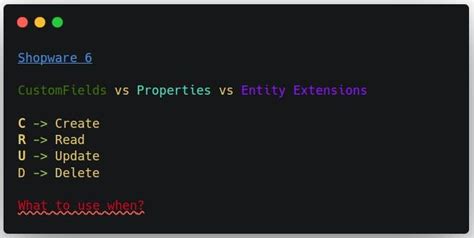 Customfields Properties And Entity Extensions For Shopware 6 Brocksinet