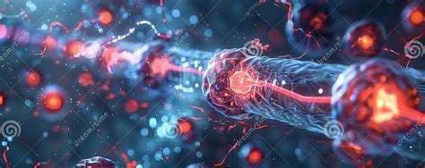 neurons transmitting signals a vibrant depiction of neural network and