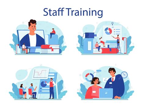 Premium Vector Staff Training Concept Set