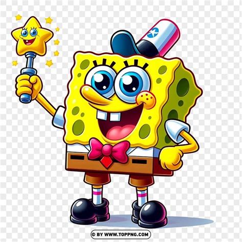 Spongebob Squarepants With Magic Wand Png Toppng In 2025 Spongebob