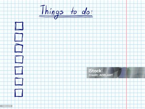 낙서 체크리스트 노트북 용지의 작업 플래너 파란색 펜 낙서 블루 펜 핸드 그린 효과 일러스트 해야 할 일들 벡터 용지 노트 계획에 대한 스톡 벡터 아트 및 기타 이미지