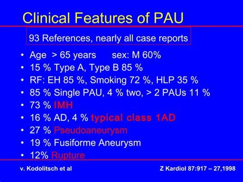 Aortic Ulcer Intramural Hematoma Aortic Dissection Ppt
