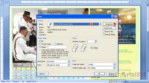 Cara Gampang Print A3 Dengan Kertas A4 Di Word Video Belajar Microsoft Word