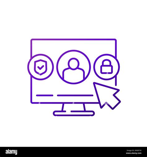 Account Security Line Icon Vector Stock Vector Image And Art Alamy
