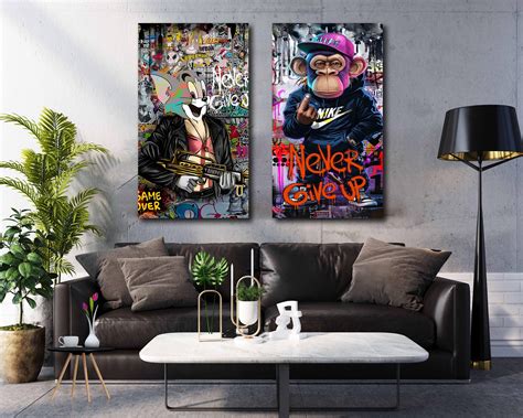 Pop Art Graffiti Print Set Urban Street Art Modern Wall Decor