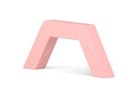 Premium Vector Pink Angled Arch Geometric Construction Pedestal 3d