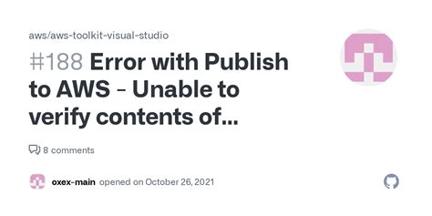 Error With Publish To Aws Unable To Verify Contents Of Awsdeploycli · Issue 188 · Awsaws
