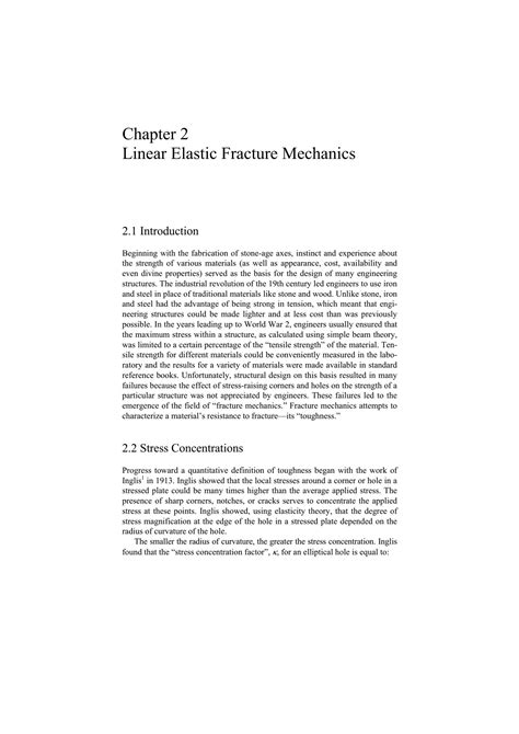 SOLUTION Chapter Linear Elastic Fracture Mechanics Studypool