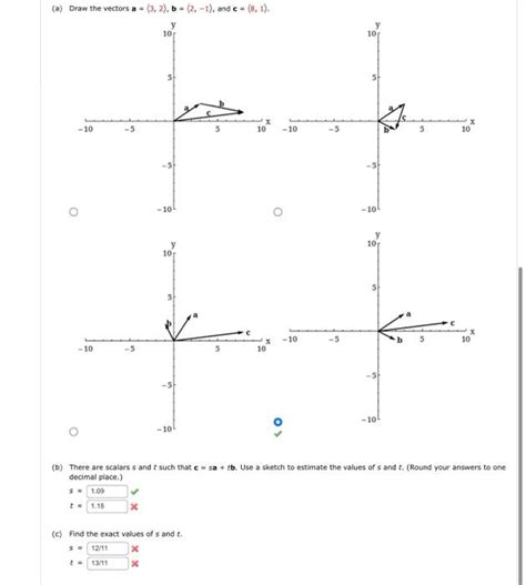 Solved A Draw The Vectors A B And C Chegg Com