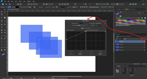 objects with identical settings but showing different opacity… what
