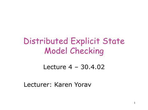 Ppt Distributed Explicit State Model Checking Powerpoint Presentation