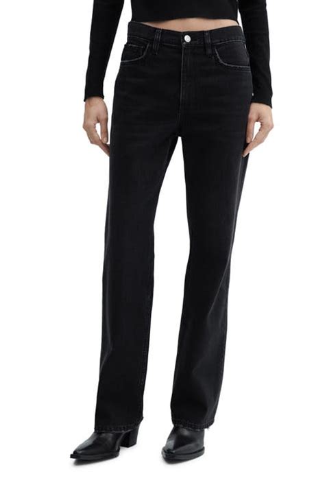 Womens Black Straight Leg Jeans Nordstrom
