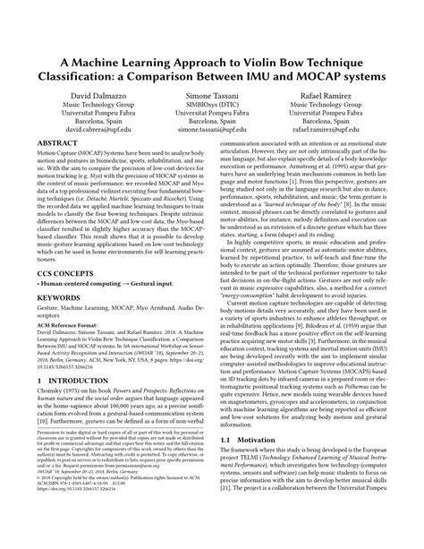 Pdf A Machine Learning Approach To Violin Bow Technique Classification A Comparison Between