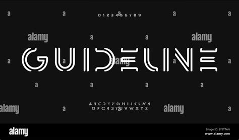 Double Line Alphabet Rounded Minimalist Letters Clean Contour Font