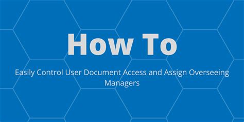 Access Security For Documents How To Control Users Managers