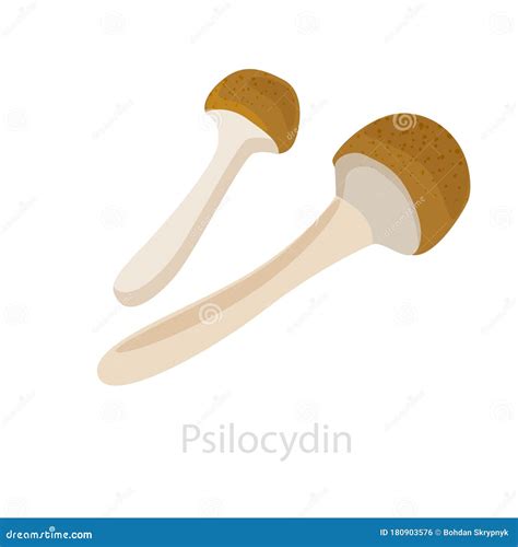 Psilocybin Psychedelic Mushroom Molecule Prodrug Of Psilocin Stylized