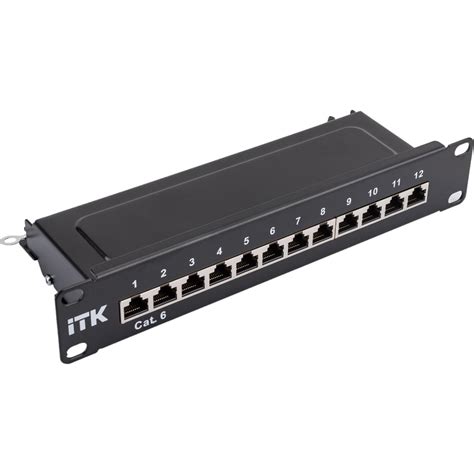 Патч панель Itk 1u кат 6 Stp 12 портов 10 Dual Idc Pp12 1uc06s D05 10 выгодная цена отзывы