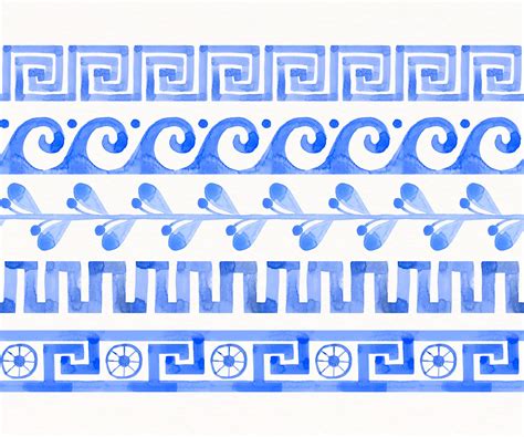 Greek Key Pattern In 2025 Greek Pattern Greek Paintings Greece Art