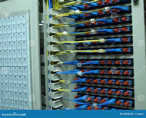 Optical Fiber Patch Panel Stock Image Image Of Connective 33958199