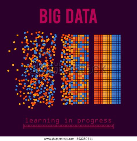 Big Data Visualization Machine Learning Algorithms Stock Vector