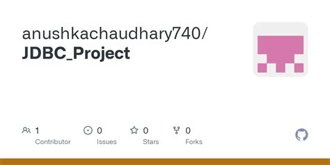 Github Anushkachaudhary740jdbcproject