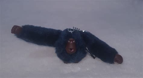 Missys Kipling Danny Monkey Keychain Navy Blue Monkey Bag Charm Women