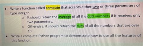 solved write a function called compute that accepts either