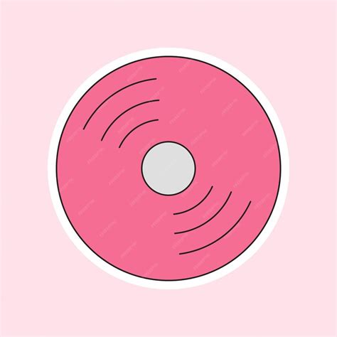 Premium Vector A Cd Isolated On Soft Pink Background