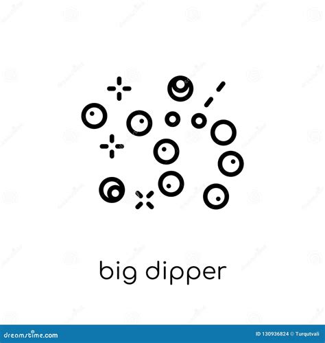 Big Dipper Icon From Astronomy Collection Stock Vector Illustration Of Line Starry 130936824