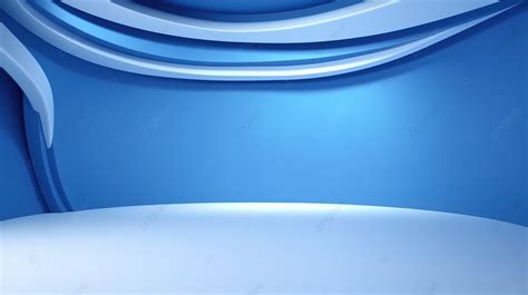 3d 렌더링의 곡선형 파란색 스튜디오 배경 3d 스튜디오 3d 장면 배경 모형 배경 일러스트 및 사진 무료 다운로드 Pngtree
