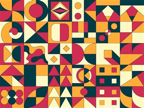 Premium Vector Simple Geometric Abstract Vector Pattern With Simple Shapes Geometric Graphics