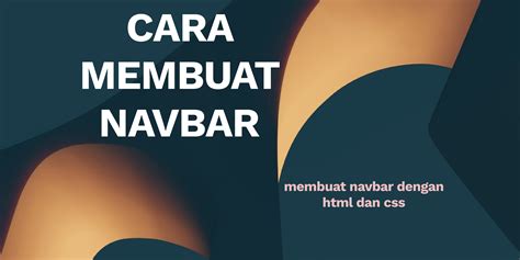 Membuat Navbar Dengan Html Dan Css Figma