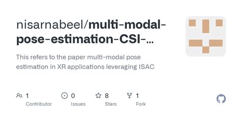 github nisarnabeel multi modal pose estimation csi mmwave this