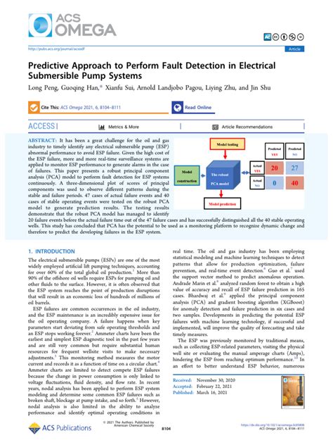 Predictive Approach To Perform Fault Detection In Pdf Principal Component Analysis Machine