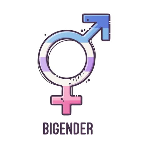 Símbolo De Género Bigender Signos De Orientación Sexual Vector Vector