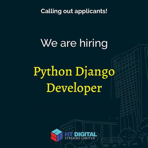 Hiringalerts Hiring Djangodeveloper Pythondjango Ht Digital Streams