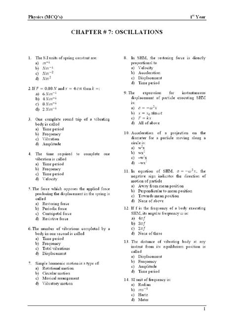 Physics Complete Mcq F Sc St Year Haseebshafiq Page Flip PDF Online PubHTML