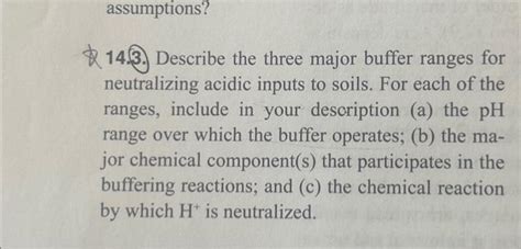 Solved 143 Describe The Three Major Buffer Ranges For