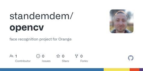 GitHub Standemdem Opencv Face Recognition Project For Orange