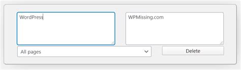 Search And Replace Text On The Client Side WP Missing