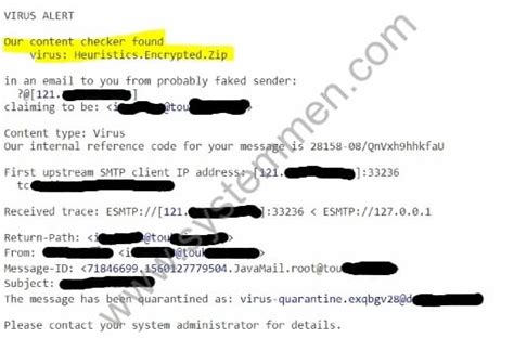 Zimbra Block Emails Virus Heuristicsencrypted