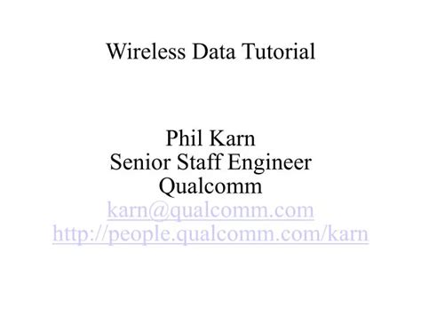 PPT Wireless Data Tutorial PowerPoint Presentation Free Download ID