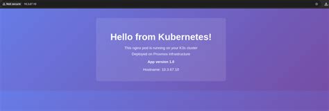 Deploying A Hello World Web App On K3s Cluster On Proxmox Ayoubb