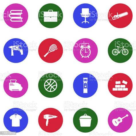 차고 판매 아이콘 원형의 화이트 플랫 디자인 벡터 일러스트레이션 사슬톱에 대한 스톡 벡터 아트 및 기타 이미지 사슬톱 0명 가구 Istock