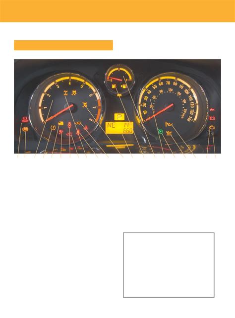 2008 Saturn Vue Instrument Panel Warning Lights