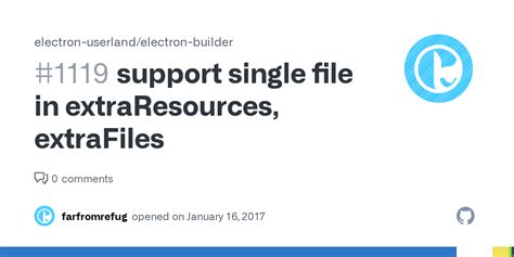 Support Single File In Extraresources Extrafiles · Issue 1119 · Electron Userlandelectron