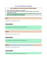 Unit Graded Problem Set Template Doc Unit Graded Problem Set Template How To Complete Your